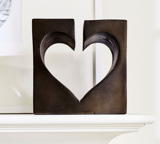 Heart Bookend | Pottery Barn