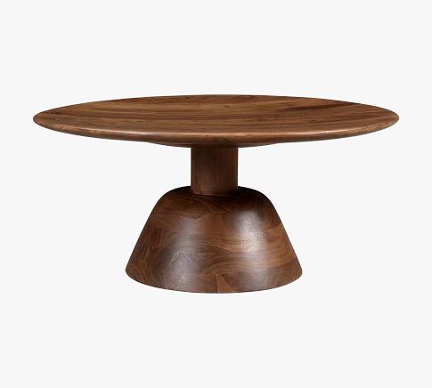 Terry Round Coffee Table Dark Brown Pottery Barn