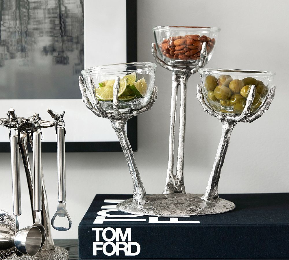 Skeleton Triple Condiment Server - Whimsical Elegance | Pottery Barn