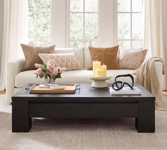 Folsom Storage Grand Rectangular Coffee Table (60") | Pottery Barn