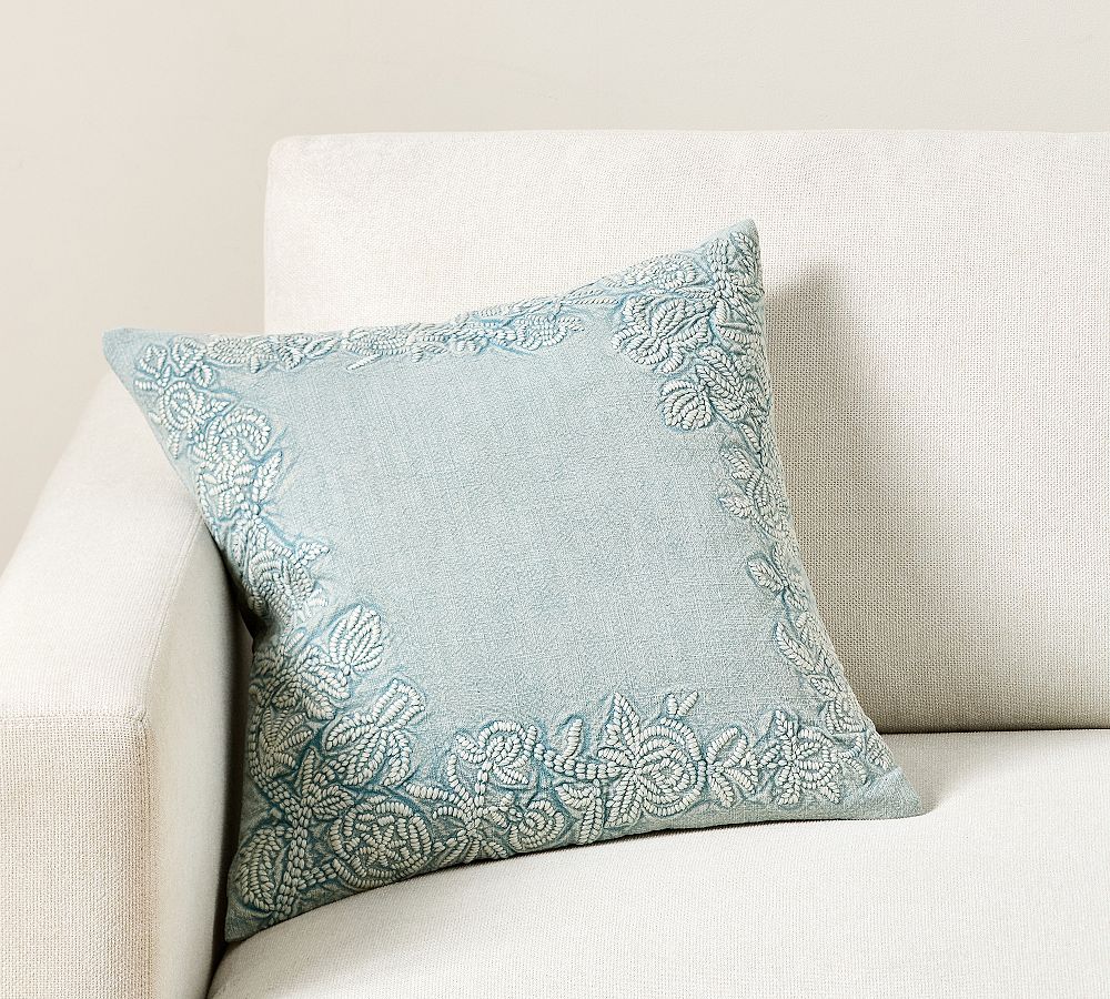 Raine Embroidered Pillow | Pottery Barn