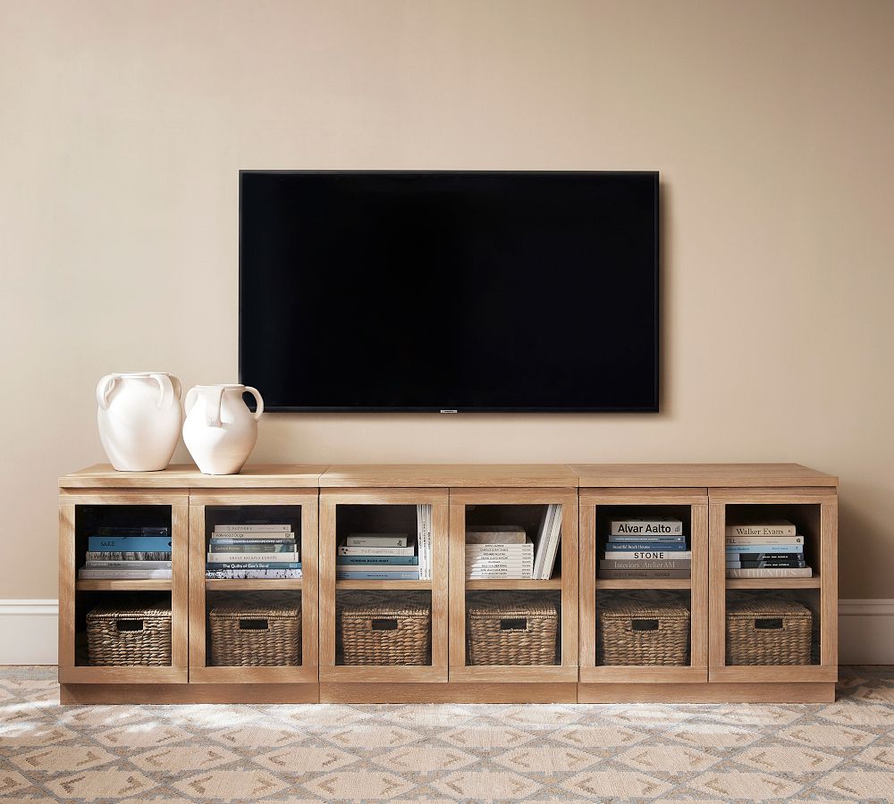 Pacific Glass Cabinet Console - Stylish Storage Solution | Pottery Barn