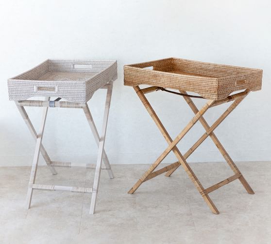 Tava Handwoven Rattan Butler Tray | Pottery Barn