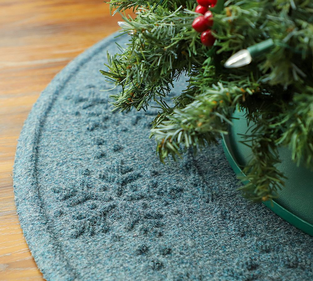 Snowflake Round Tree Skirt | Pottery Barn