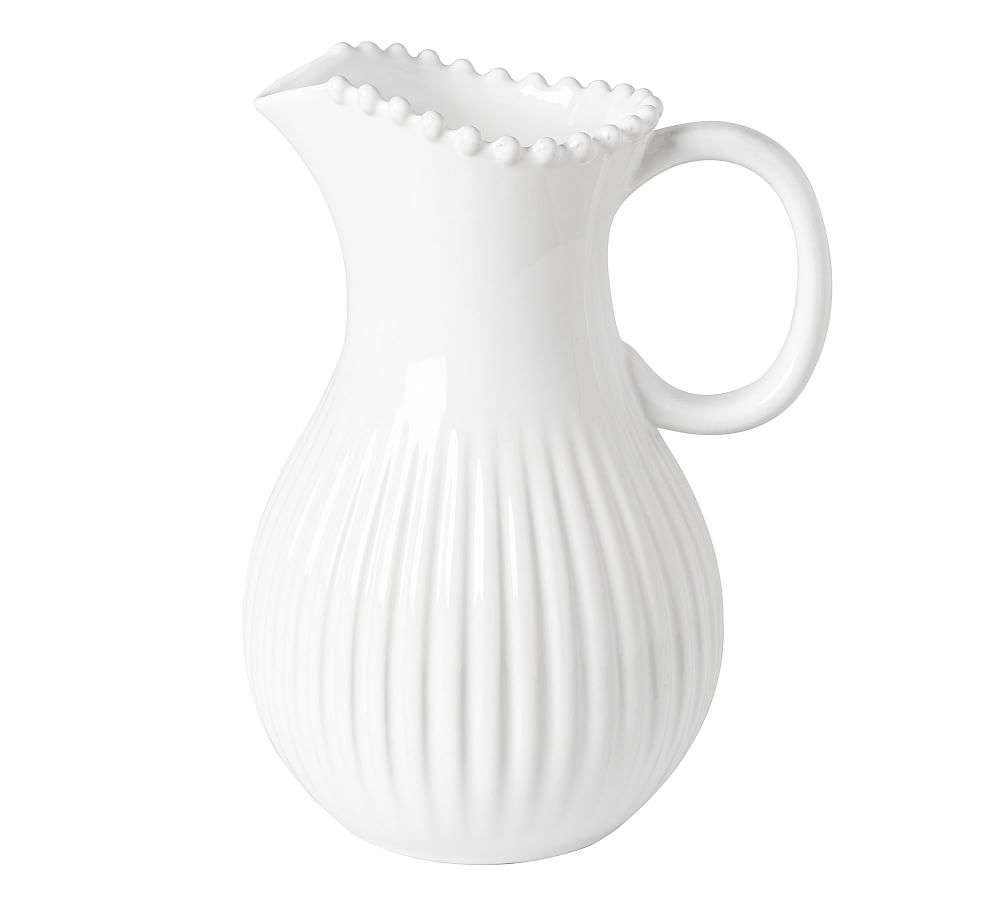 Costa Nova Pearl Stoneware Pitcher | Pottery Barn