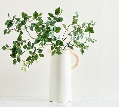 Faux Oversized Birch Leaf Branch - Elegant Decor | Pottery Barn