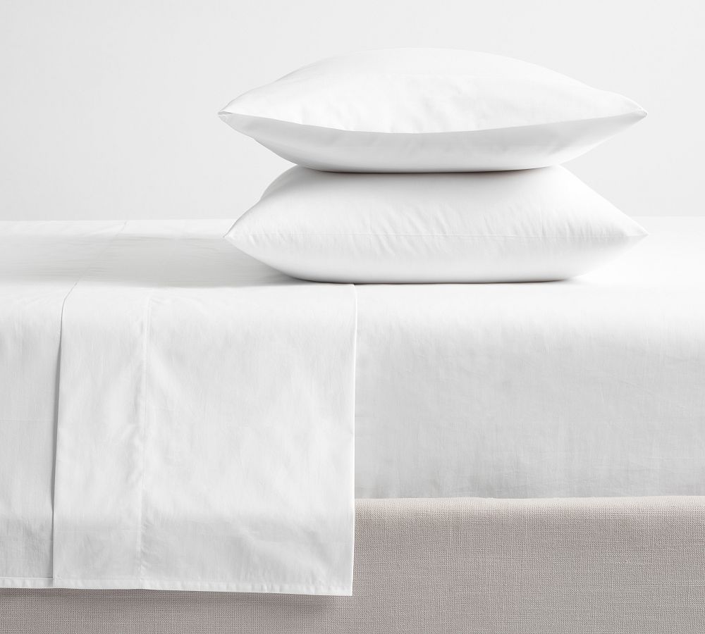 Italian 400-Thread-Count Percale Sheet Set | Pottery Barn