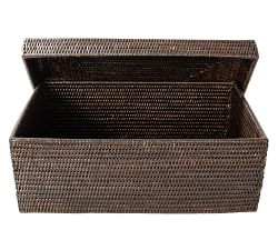 Tava Handwoven Rattan Rectangular Storage Box With Lid | Pottery Barn