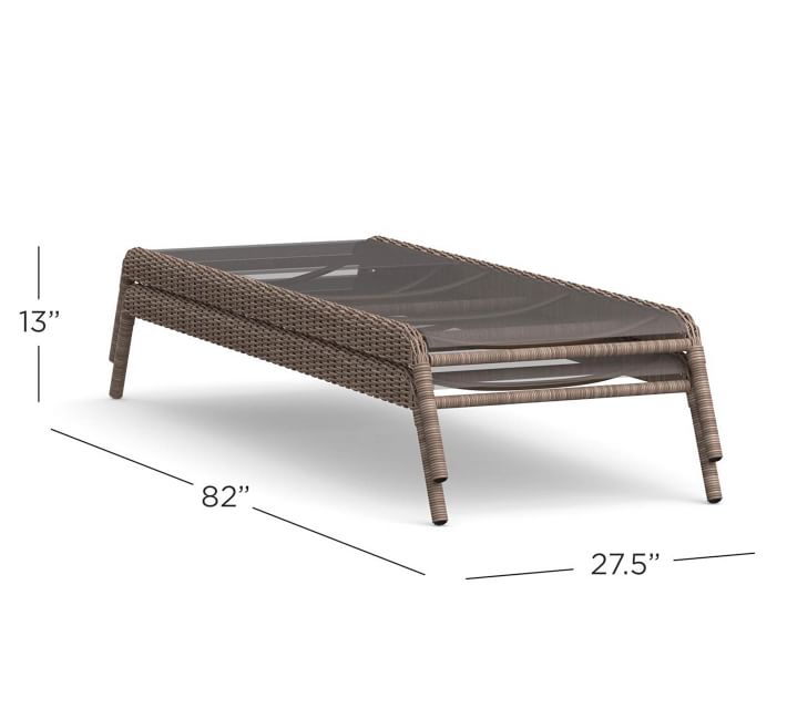 Torrey Wicker Stackable Outdoor Chaise Lounge Set of 2