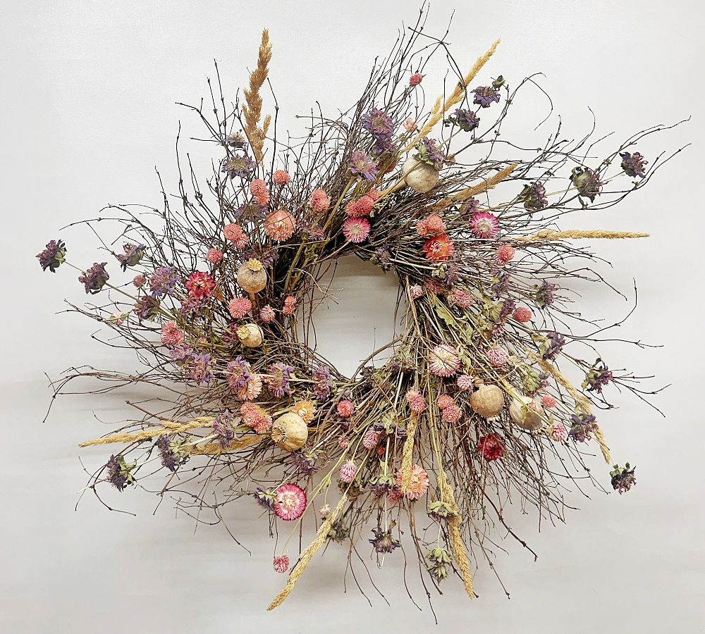 Handmade Dried Spring Awakening Wreath | Pottery Barn
