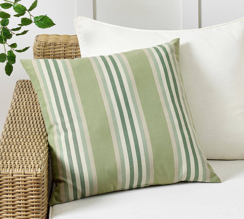 Cooper Striped Outdoor Pillow | Pottery Barn