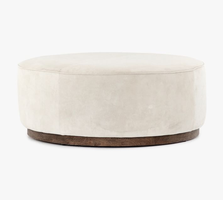 Pottery barn ottoman round store