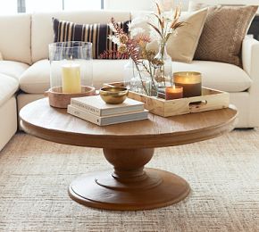 Heritage Farmhouse Round Coffee Table - Classic Charm | Pottery Barn
