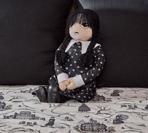 Wednesday Shaped Pillow - Addams Family Decor | Pottery Barn
