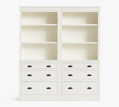 Bookshelf with filing cabinet store