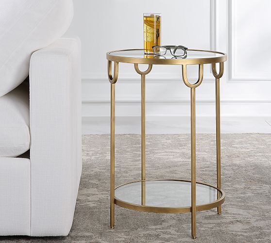Joseph Round Glass Accent Table 17 Pottery Barn