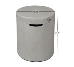 Buckett Concrete Round Propane Tank Storage Cover (22") | Pottery Barn