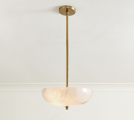 Windham Alabaster Bowl Pendant - Timeless Lighting | Pottery Barn