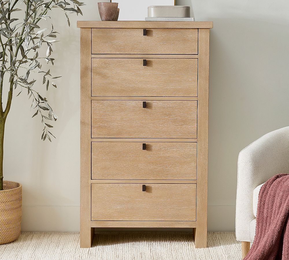 Modern Farmhouse 5-Drawer Tall Dresser | Pottery Barn