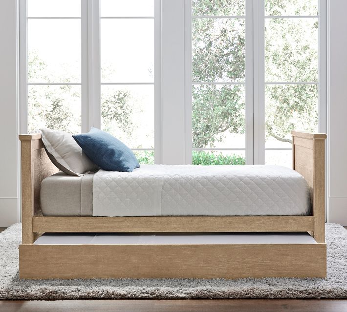 Farmhouse Daybed with Trundle Gray Wash Pottery Barn