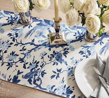Nola Cotton/Linen Table Runner | Pottery Barn