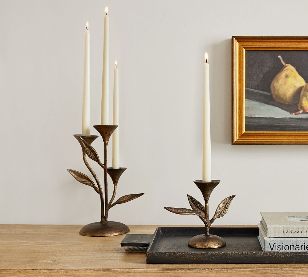 Botanical Taper Candleholder | Pottery Barn
