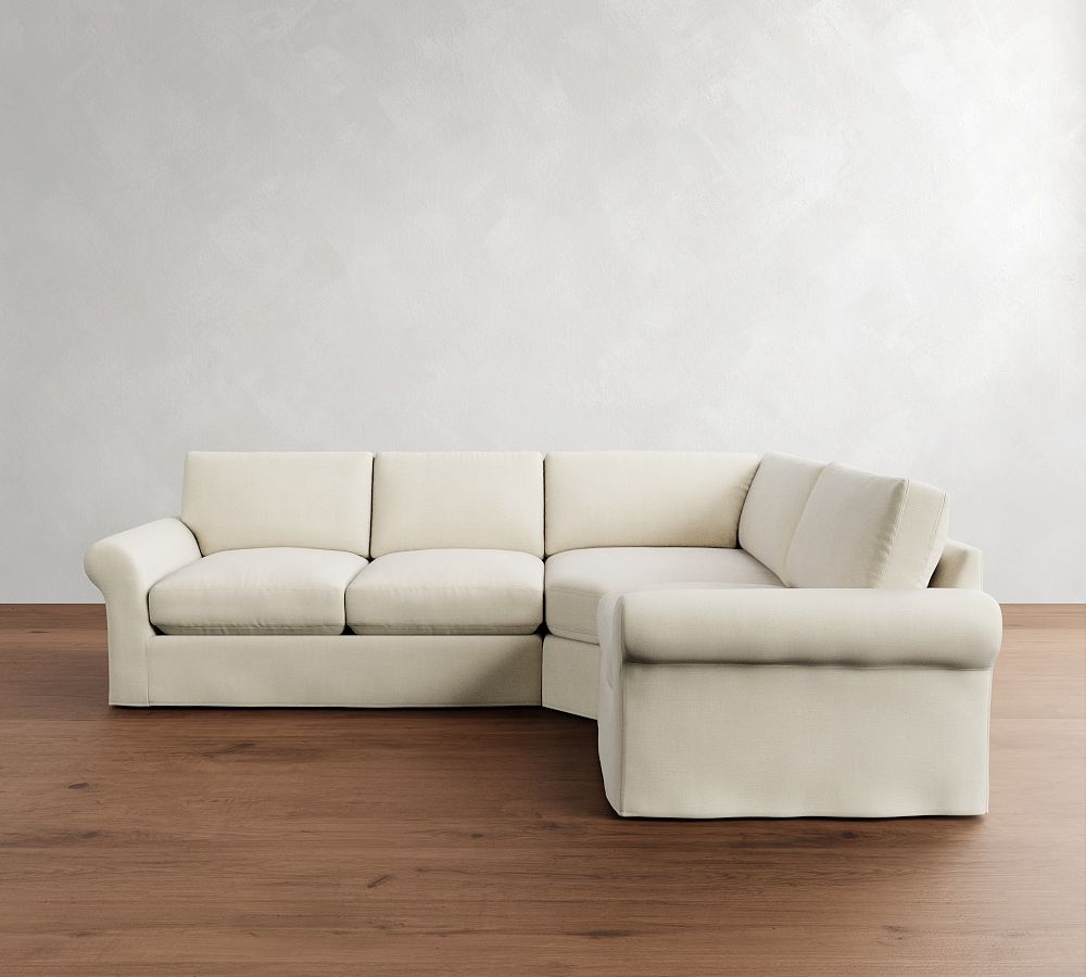 Modern slipcovered sectional store