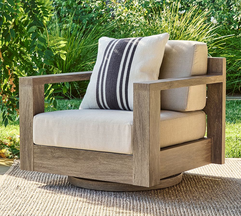 Rockport Swivel Outdoor Lounge Chair | Pottery Barn