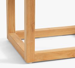 Teak Slatted Stool | Pottery Barn