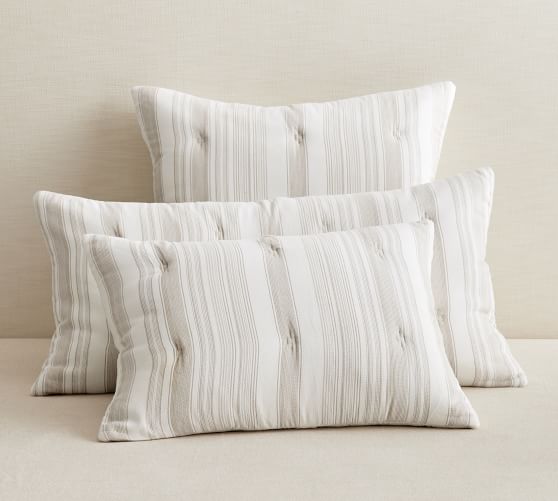 Hawthorn Stripe Cotton Comforter Sham | Pottery Barn