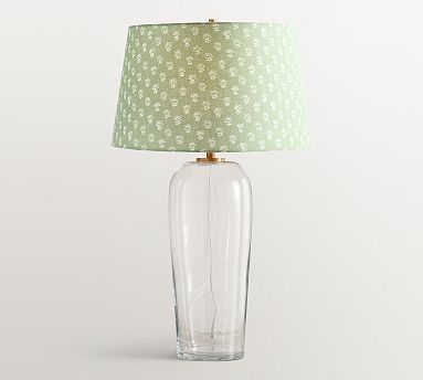 Carter Glass Table Lamp with Kravet Petite Floral Shade (29") | Pottery ...