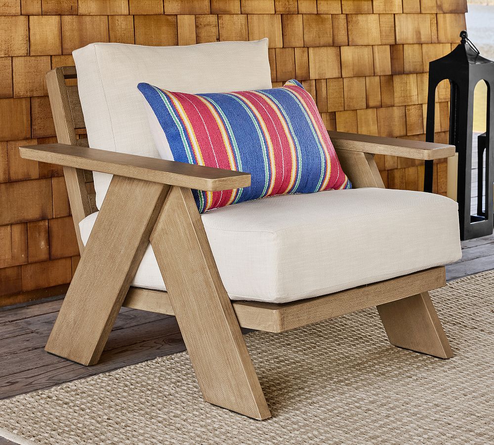 Modern Farmhouse Outdoor Lounge Chair | Pottery Barn