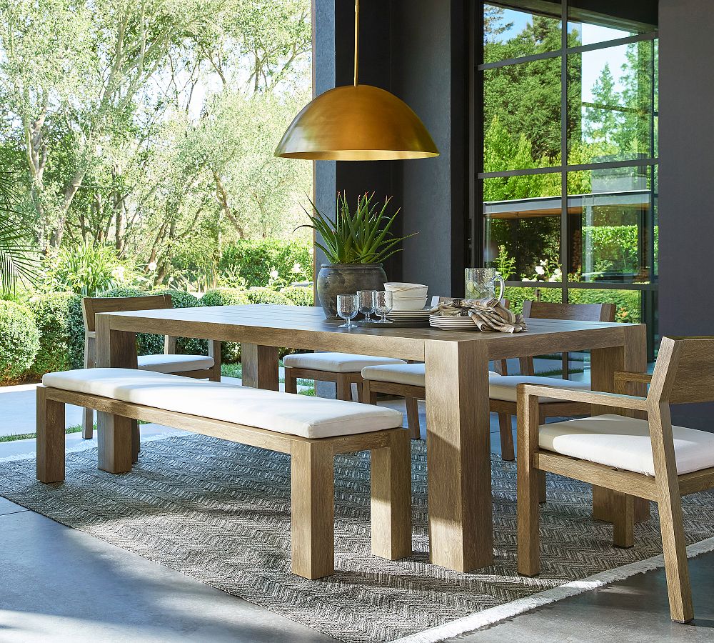 Rockport Outdoor Dining Bench (78") | Pottery Barn
