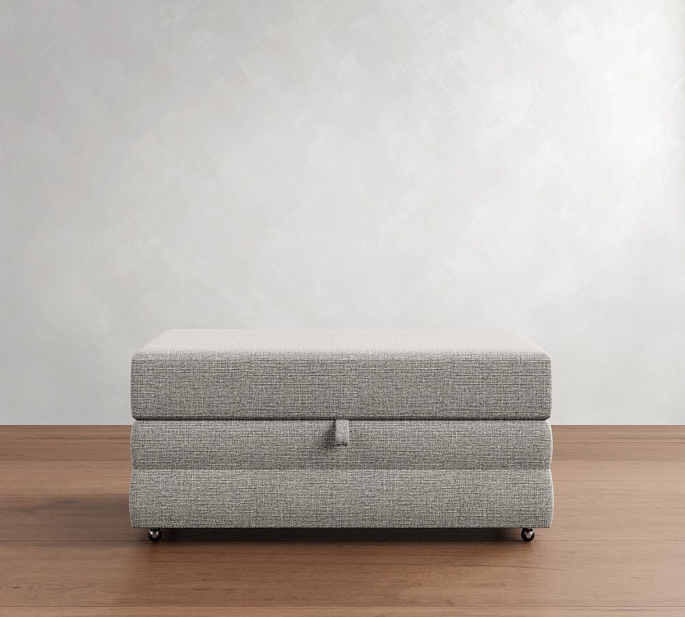 Celeste Storage Ottoman with Pull Out Table | Pottery Barn