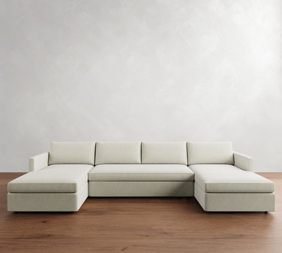 U shaped sectional pottery barn store