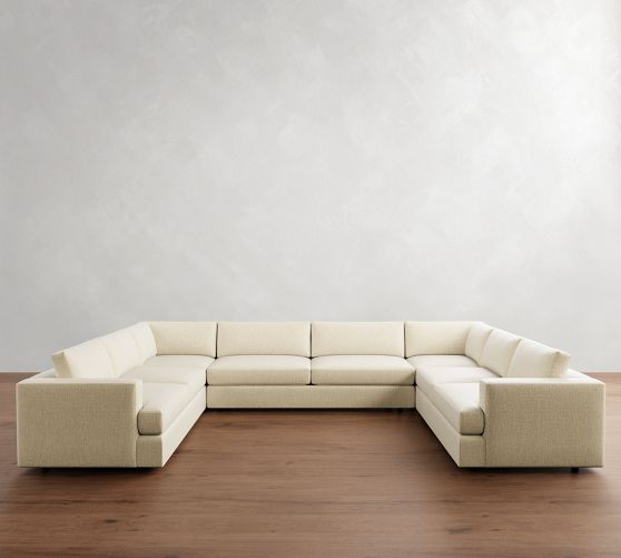 Carmel Recessed Arm U-Shaped Sectional (144"–156") | Pottery Barn
