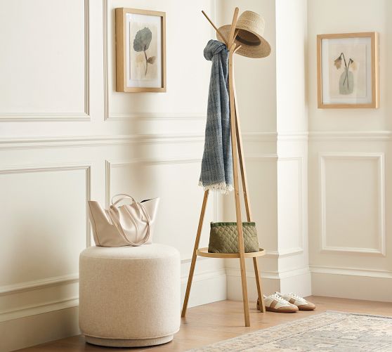 Linen Coat Rack - Stylish & Practical Storage Solution | Pottery Barn