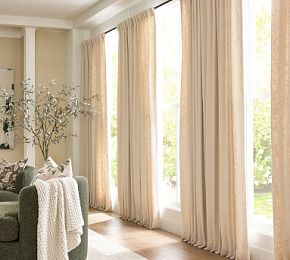 Faye Textured Curtain - Elegant Window Treatment | Pottery Barn