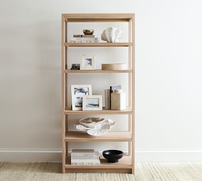Pacific Etagere Bookcase Fog 34 W x 76 H Pottery Barn
