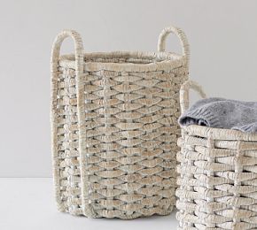 Isabelle Handwoven Tote Baskets - Stylish Storage | Pottery Barn