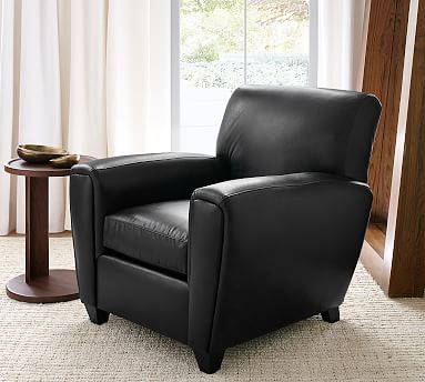 Manhattan Square Arm Leather Armchair Polyester Wrapped Cushions Statesville Molasses Pottery Barn