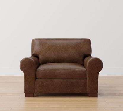 Turner Roll Arm Leather Chair Pottery Barn
