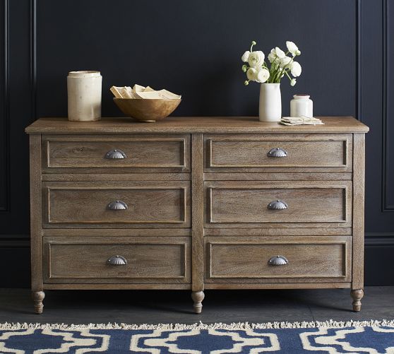 Astoria 6 Drawer Dresser Seaside Natural Wood Pottery Barn