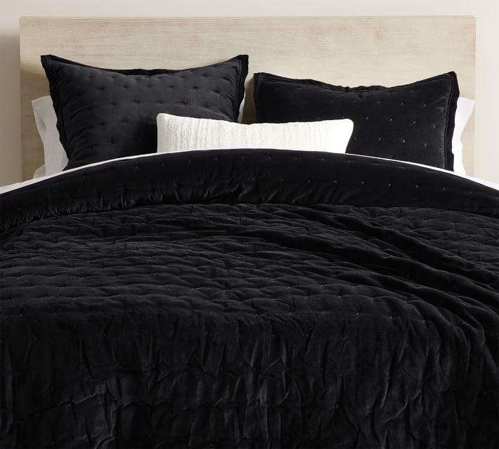 Velvet Tufted Quilted Sham Pottery Barn