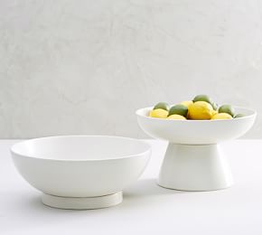 Mason Footed Serving Bowls - Elegant Tableware | Pottery Barn