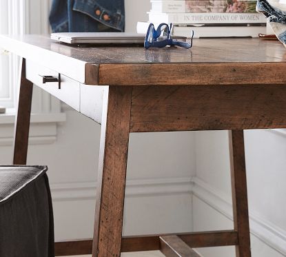 Pottery barn wood writing desk store