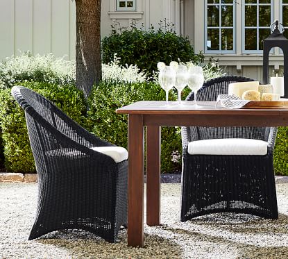 Chatham Mahogany Extending Outdoor Dining Table Pottery Barn