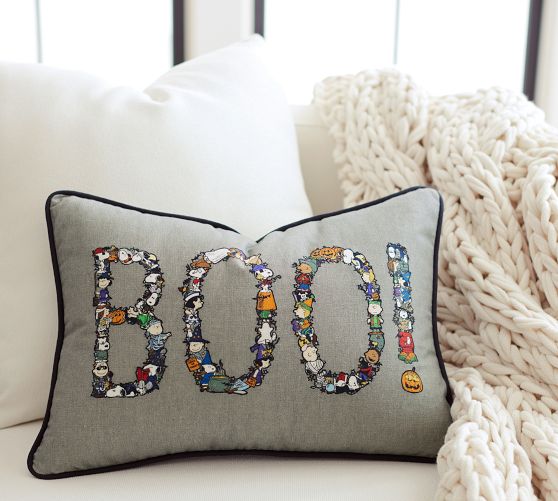 Peanuts™ Boo Lumbar Pillow Cover - Playful Decor | Pottery Barn