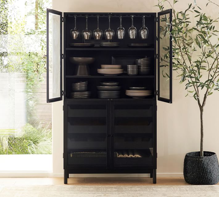 Black buffet hutch store