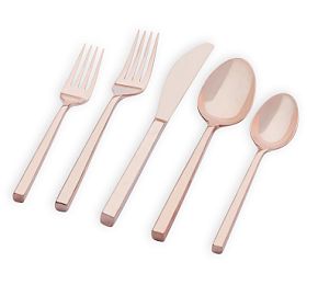 Marlowe Rose Gold Flatware - Elegant Dining Set | Pottery Barn